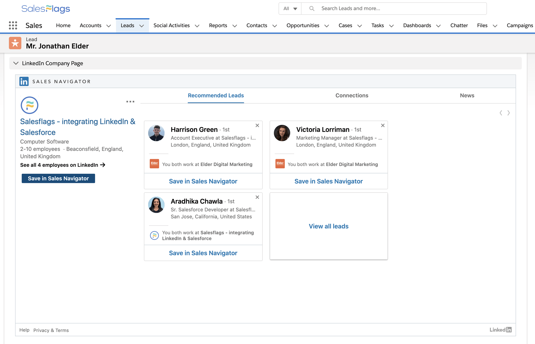 LinkedIn Salesforce Integration